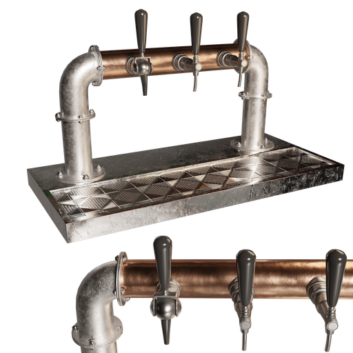 Rustic Beer Tower | Restaurant / Bar models | BlenderKit