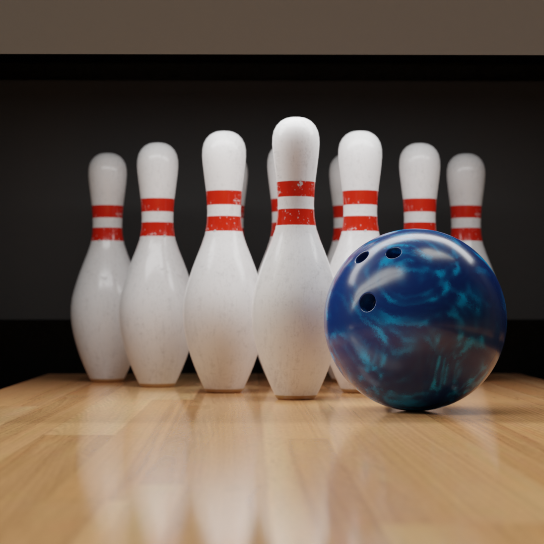 Bowling Bottle and ball | FREE Sport models | BlenderKit