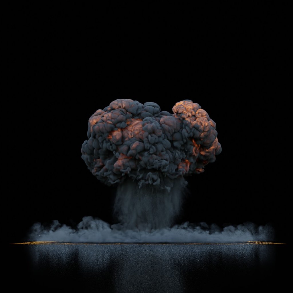 Big Nuke Static | FREE Simulations models | BlenderKit
