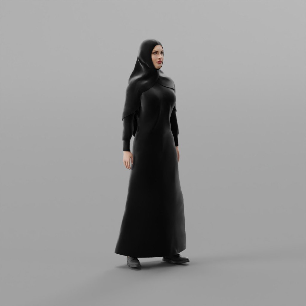 Talking Arab Woman | Women models | BlenderKit