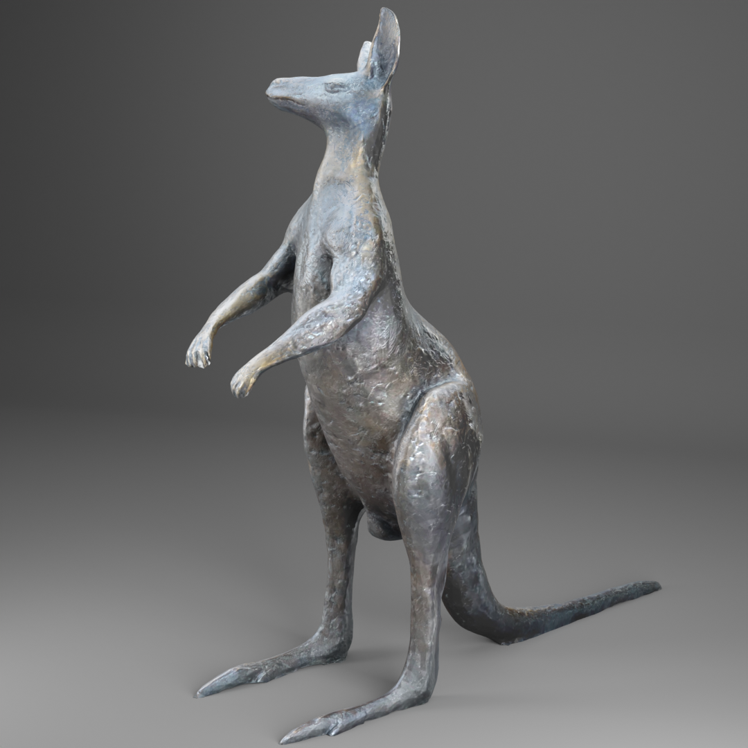 Kangaroo Bronze Sculpture Scan | Interior Sculptures models | BlenderKit