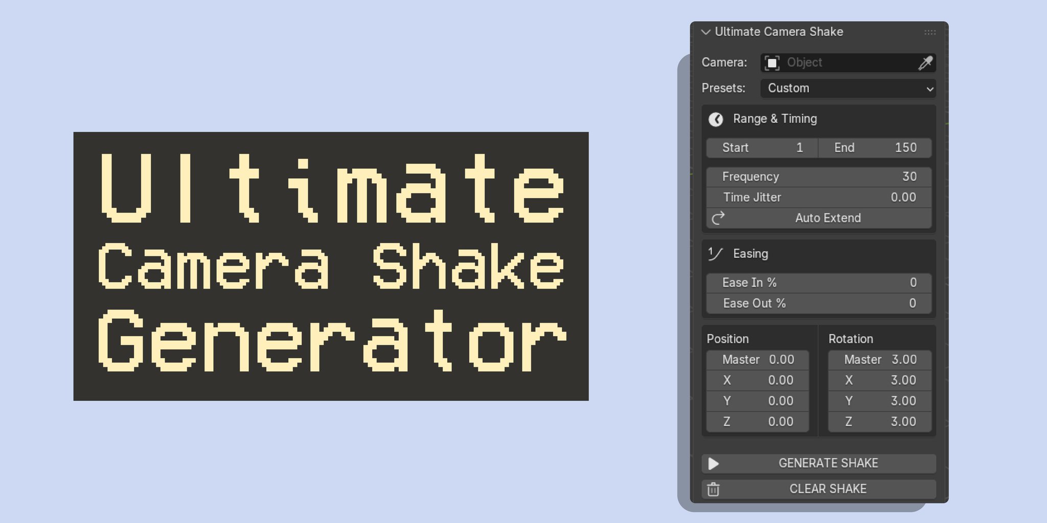 Ultimate Camera Shake Generator | BlenderKit