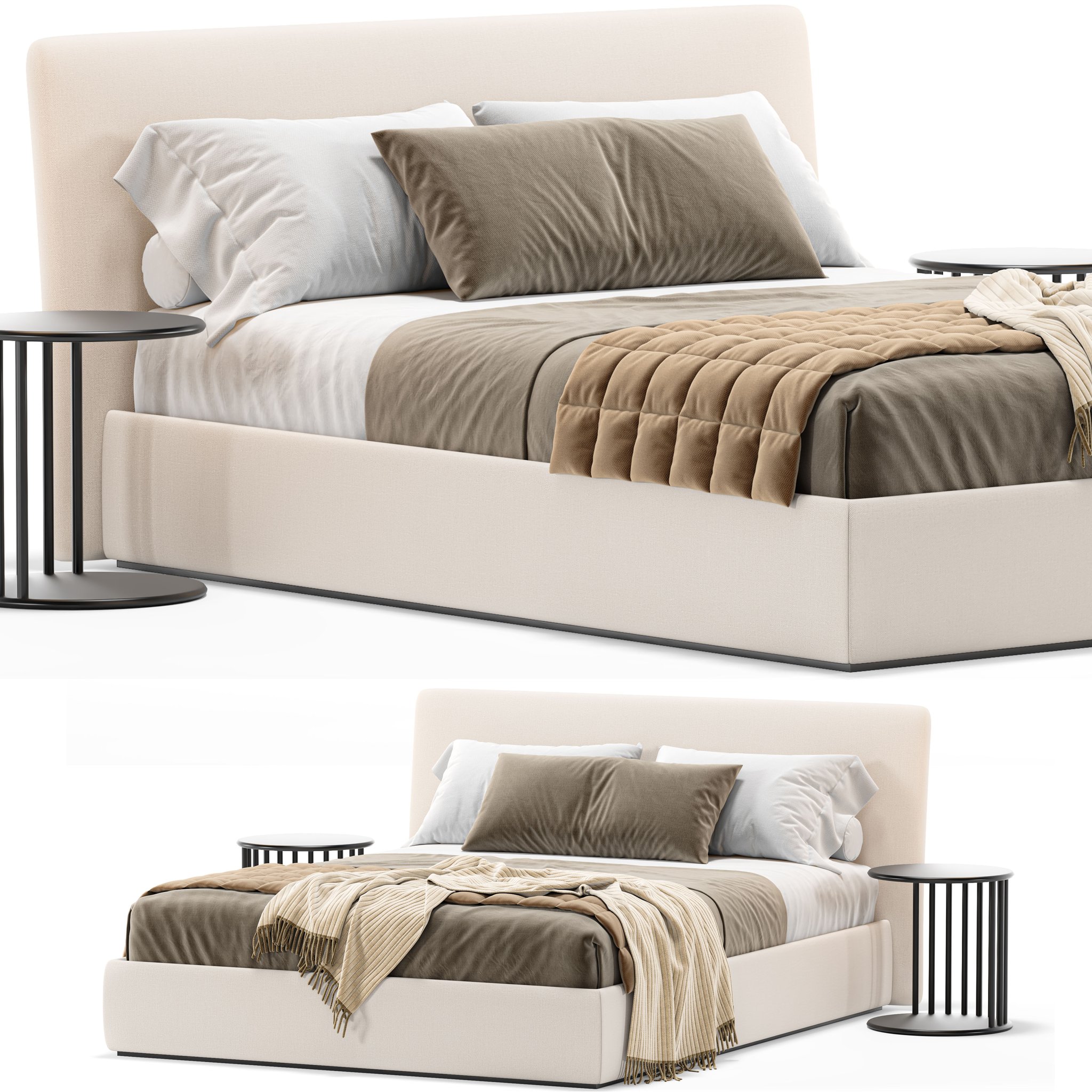 Bed Zalf SLIM | Beds models | BlenderKit