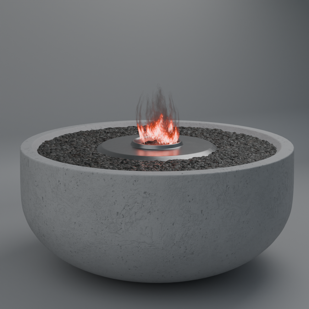 BlenderKit | Download the Pebbles Butane Camp Fire Pit model
