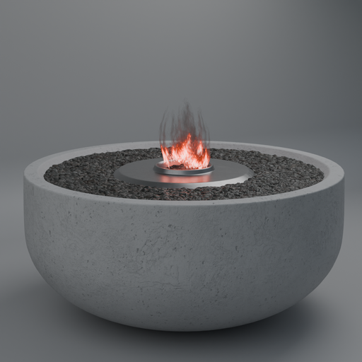 Pebbles Butane Camp Fire Pit | Fireplaces models | BlenderKit