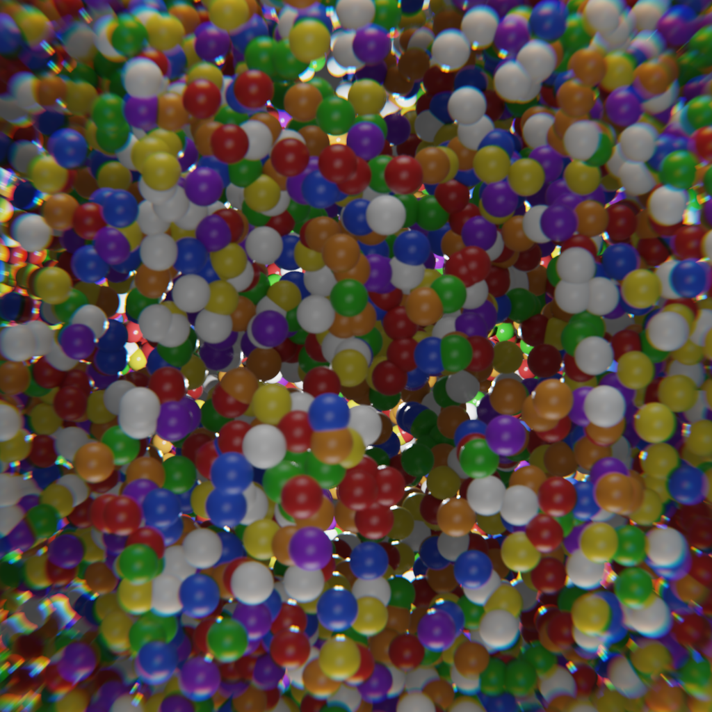Multicolored balls | FREE Abstract scenes | BlenderKit