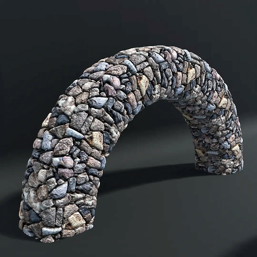 Stone Arch Mixed boulder | Buildings models | BlenderKit
