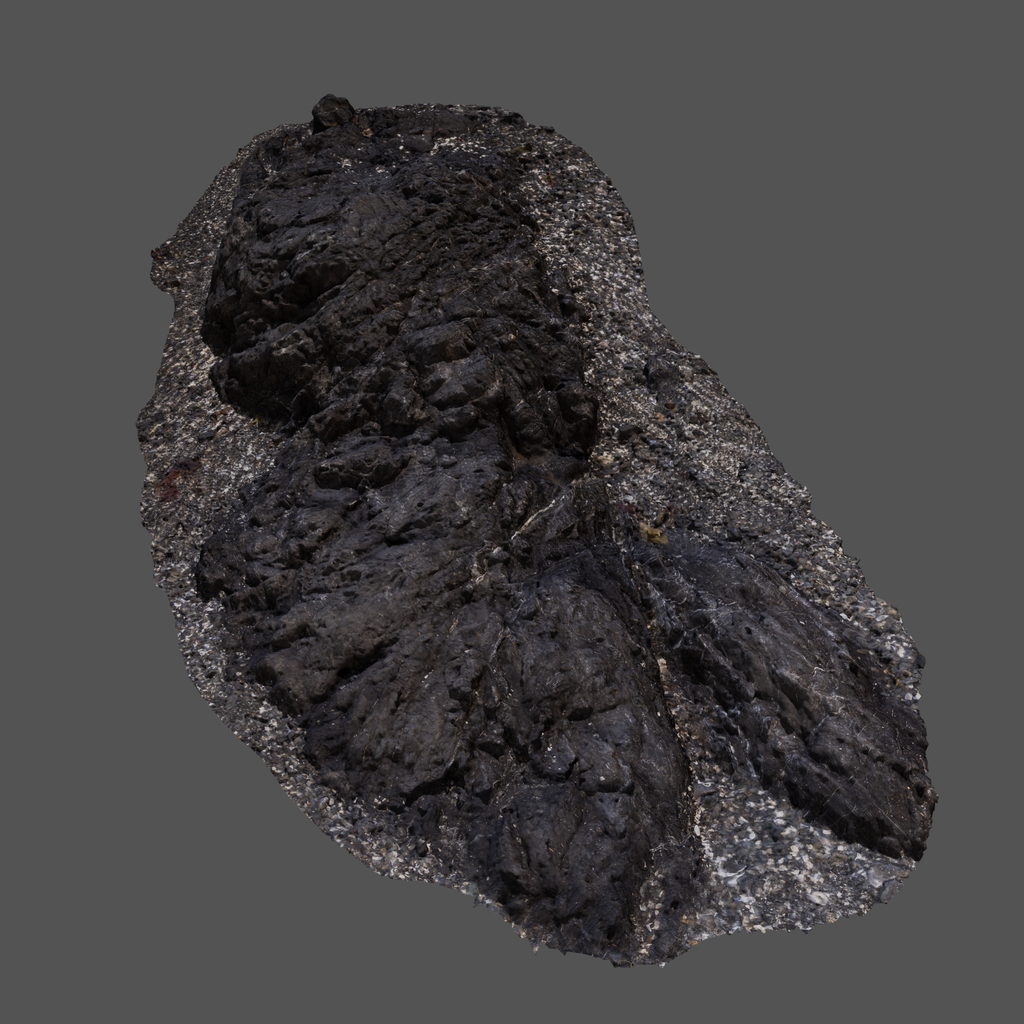 Rugged rock on ocean coast | Environment Elements models | BlenderKit