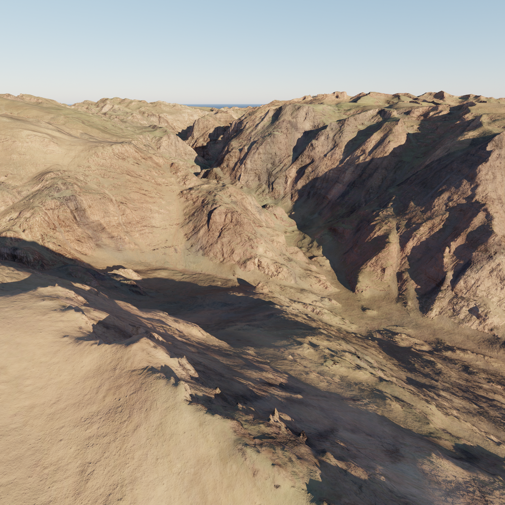Valley Mountain Terrain Landscape | Terrains models | BlenderKit