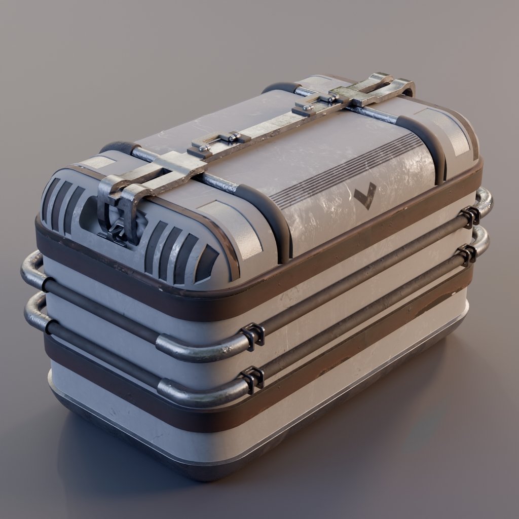 Sci-Fi Box Large | FREE Containers models | BlenderKit