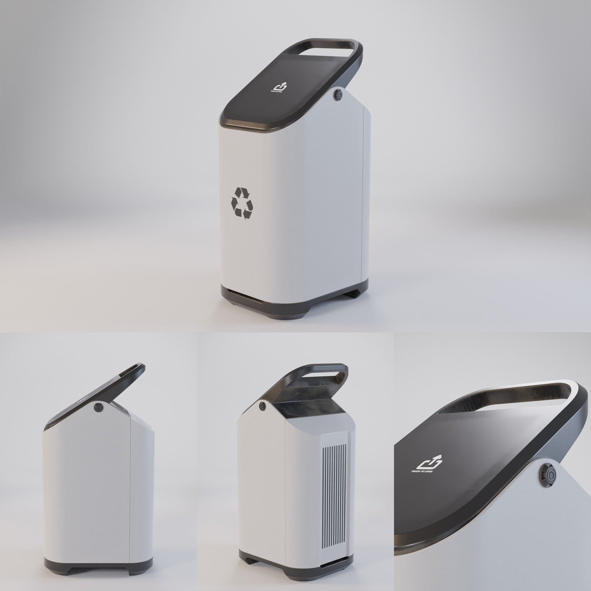 Modern Trash Bin Concept 20x25x47 | Home Appliances models | BlenderKit