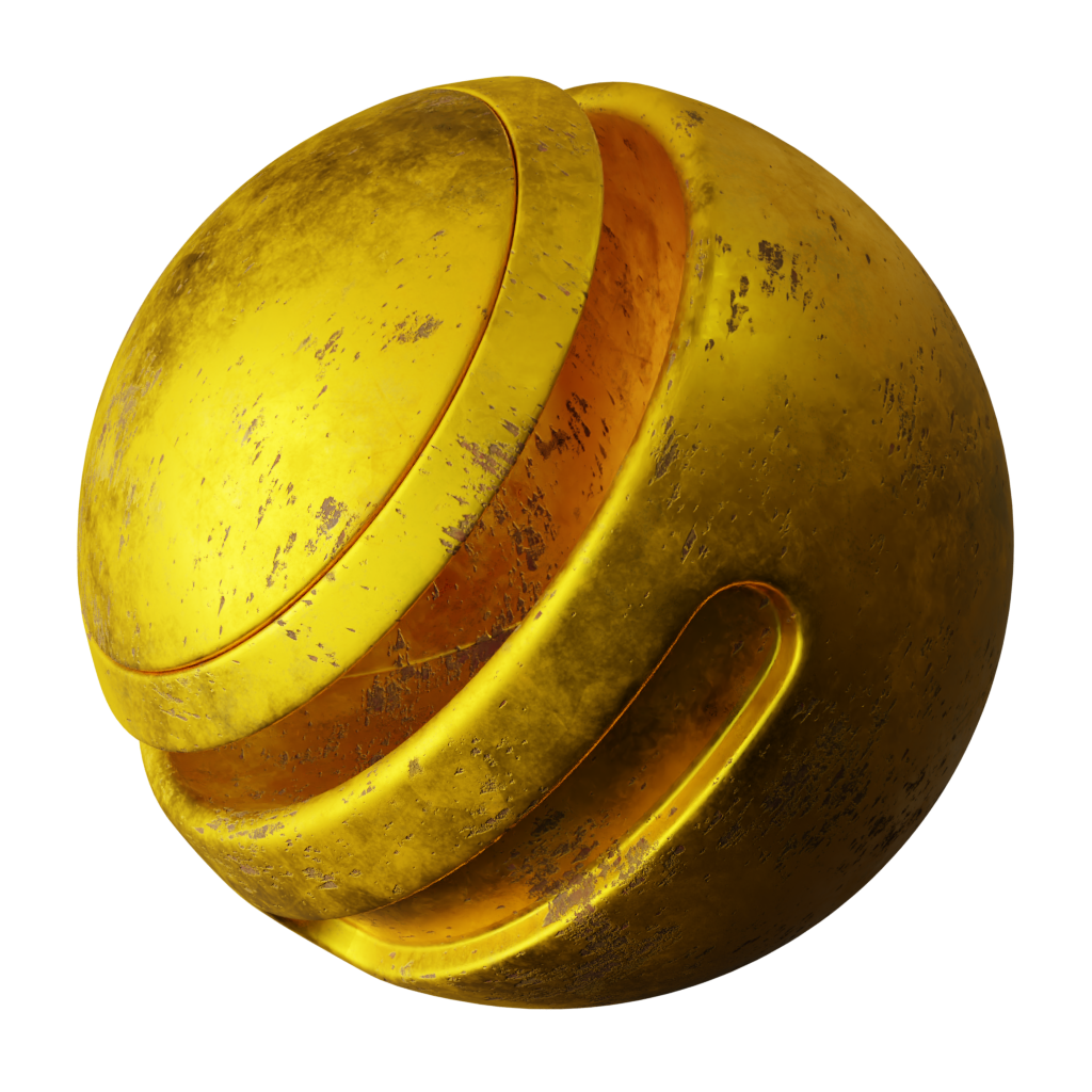Rusted Gold | FREE metal materials | BlenderKit