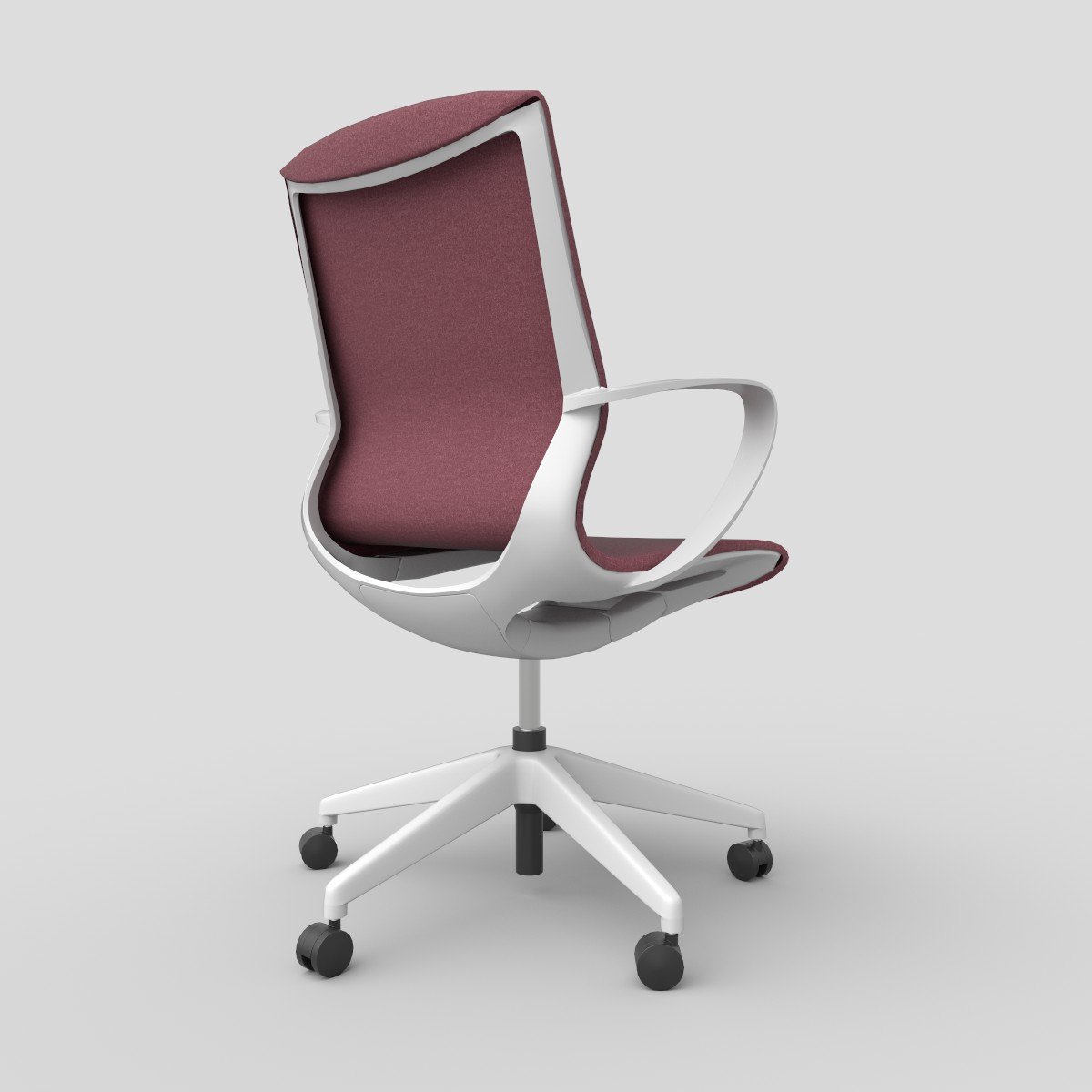 Modern Office Chair LP PBR4K White-Red | Desk Chairs models | BlenderKit
