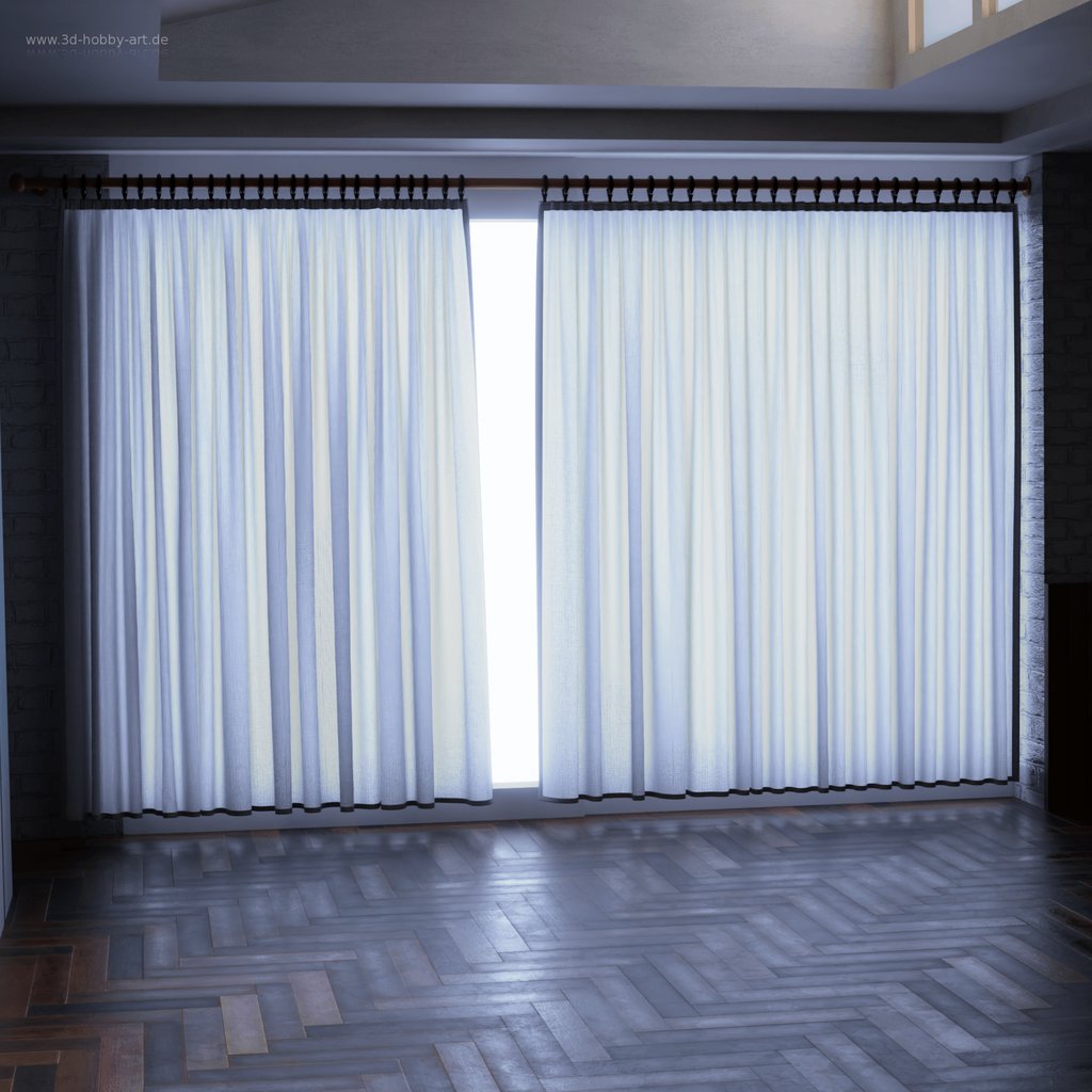 BlenderKit | Download the Curtain with rings model