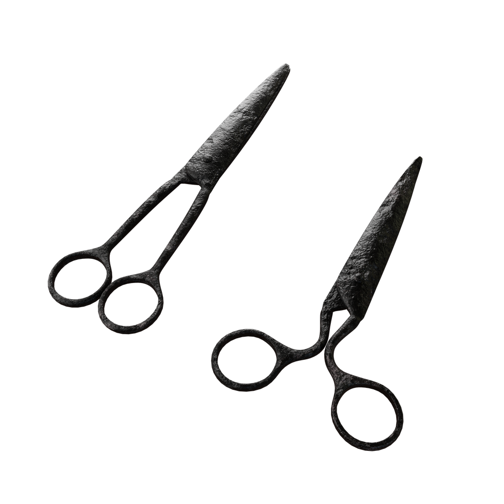 Scissors rusted | FREE Stationeries models | BlenderKit