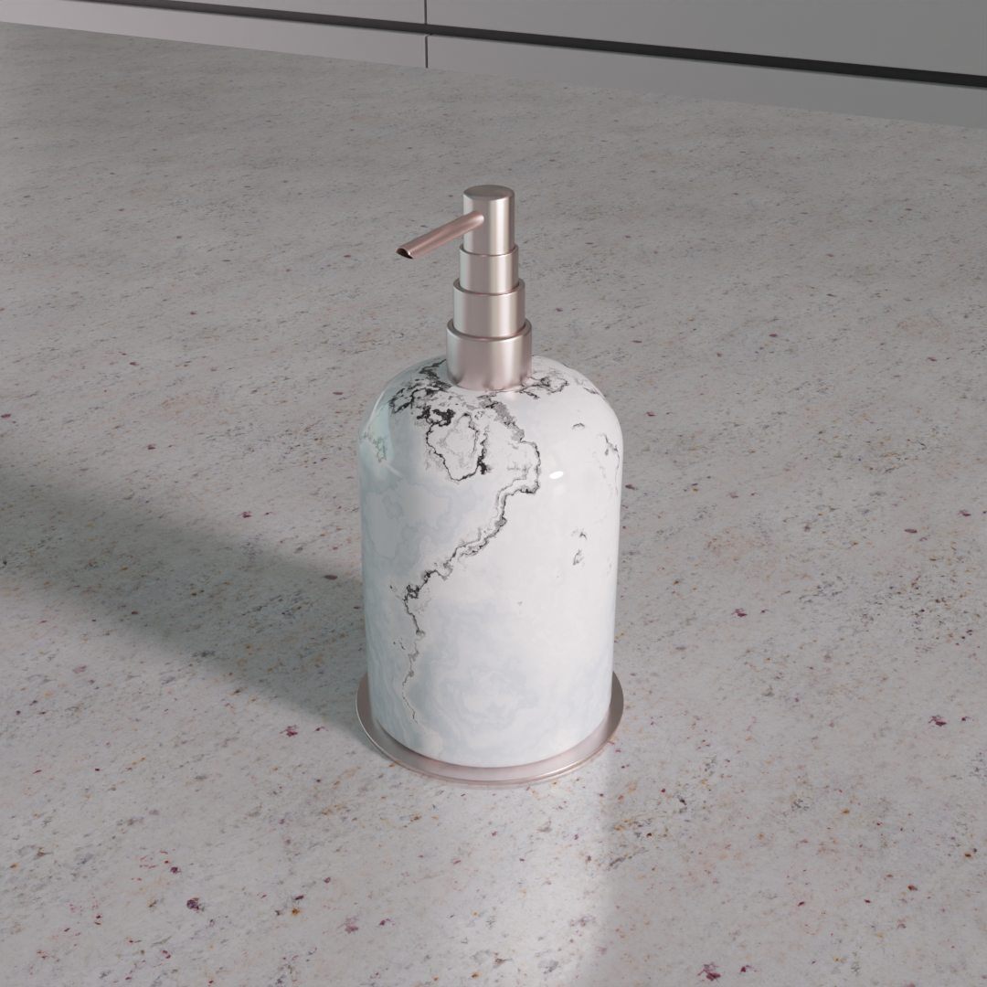 Marble look soap dispenser | FREE Bathroom Accessories models | BlenderKit