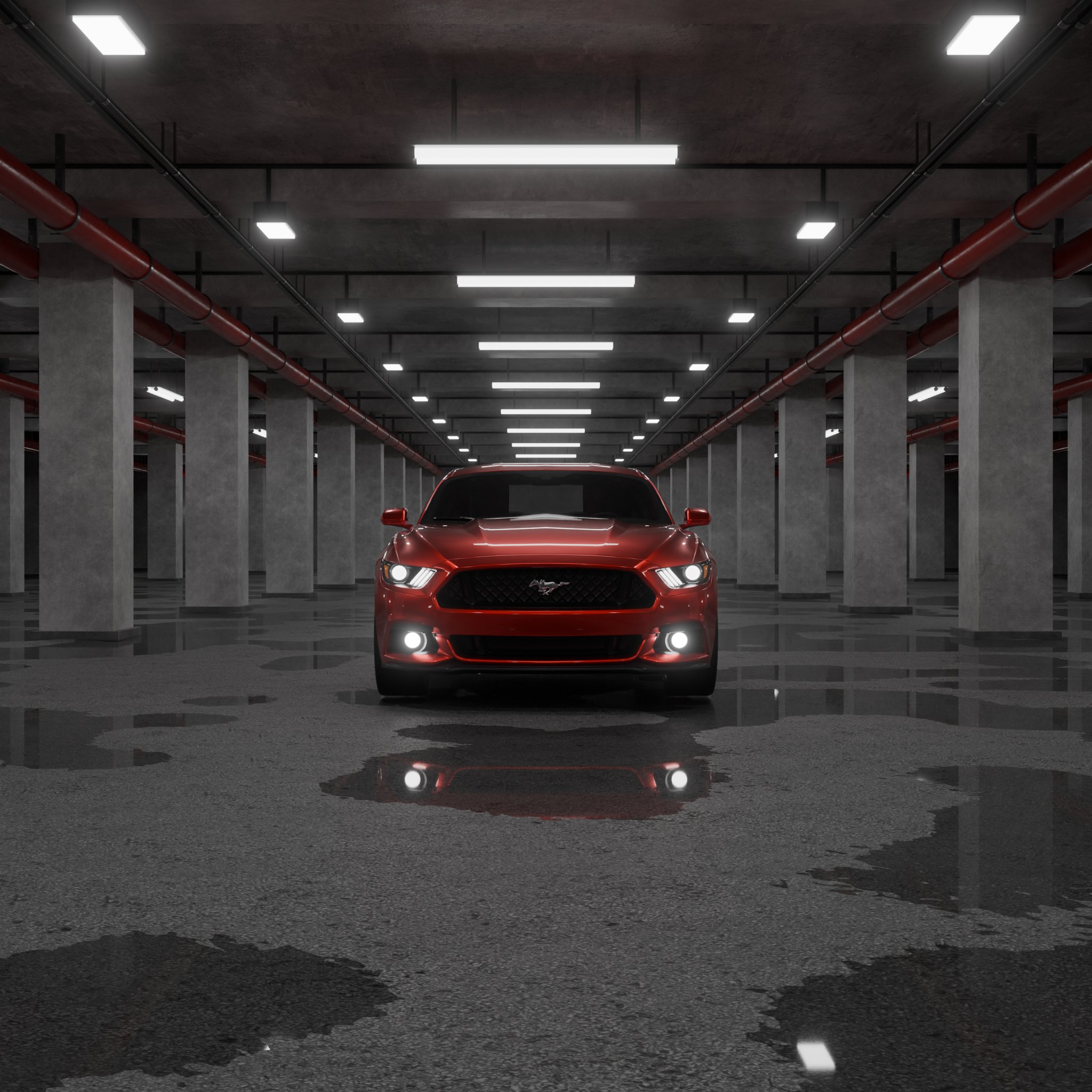 Underground Parking - For Car Rendering | Studio scenes | BlenderKit