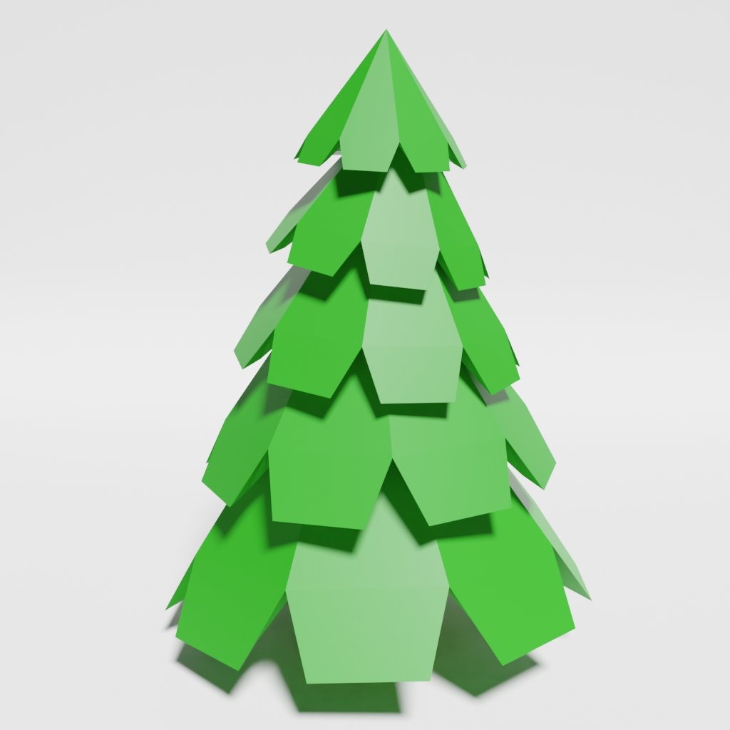 Low Poly Christmas Tree | 3D Tree models | BlenderKit