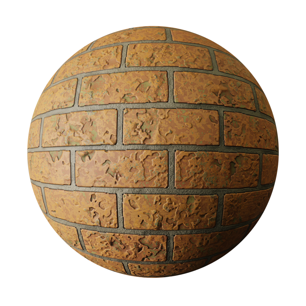 Bricks orange rough | FREE bricks materials | BlenderKit