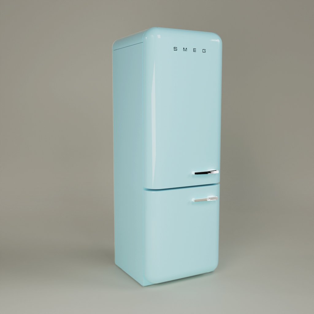 50's style smeg fridge | Kitchen Appliances models | BlenderKit