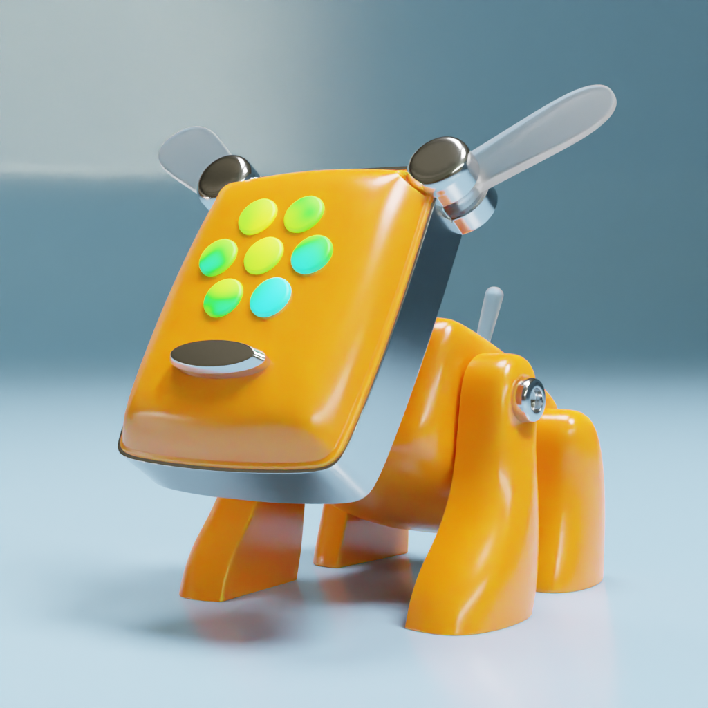 Orange iDog | Miscellaneous models | BlenderKit