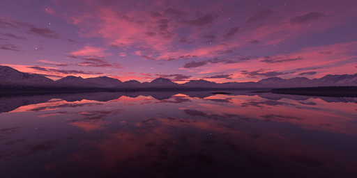Pink Sky Twilight over Lake | Nature HDRis | BlenderKit