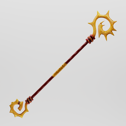 Golden staff | Sci-Fi Weapons models | BlenderKit