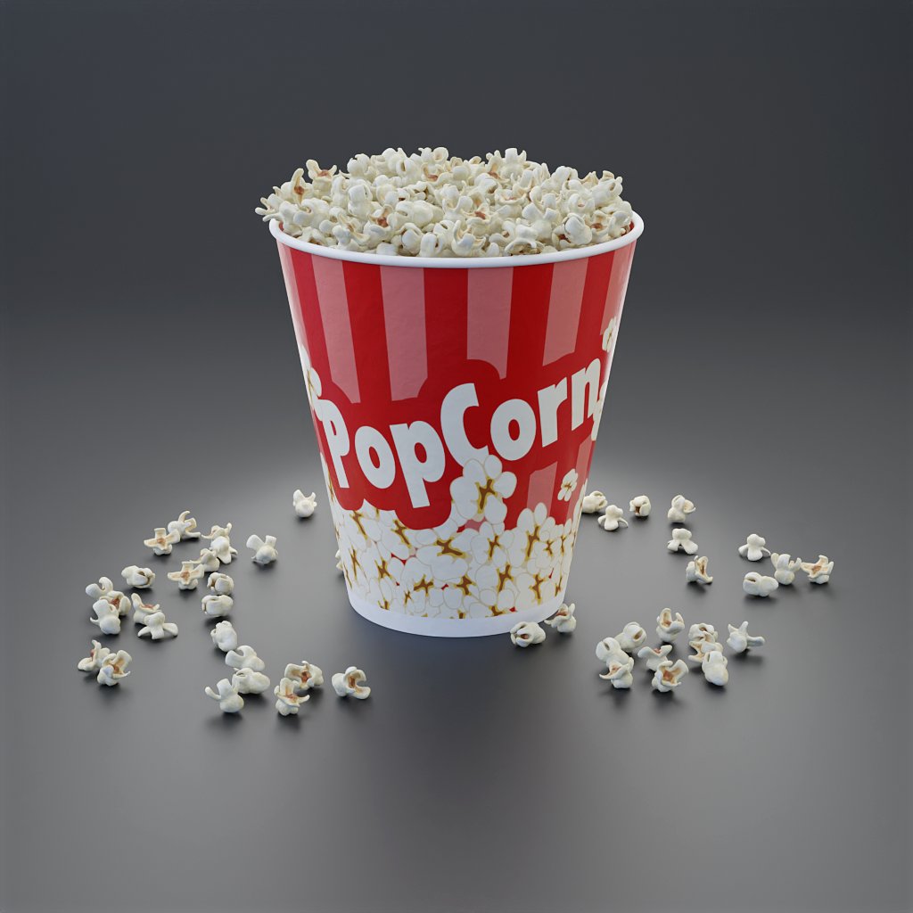BlenderKit | Download the Popcorn box model