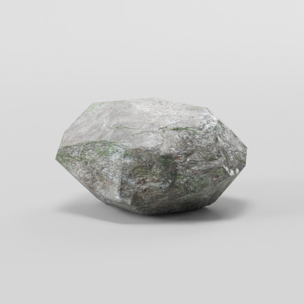 Low-poly Boulder Rock | Terrains models | BlenderKit