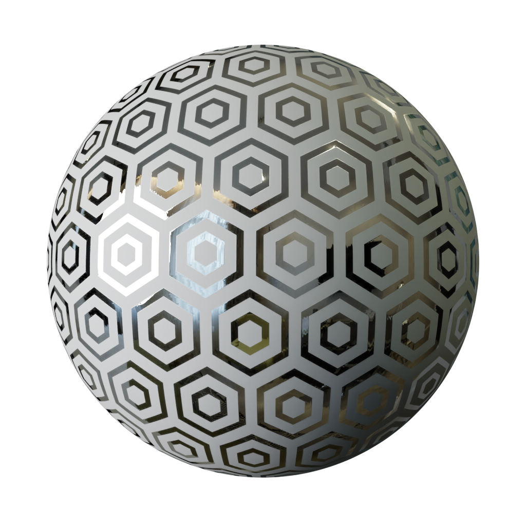 Frosted Hexagon patern | FREE paper materials | BlenderKit