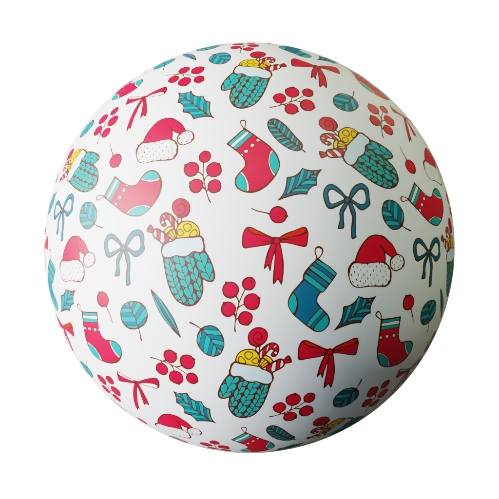 Christmas Wrapping Paper 05 | FREE 3D paper materials | BlenderKit