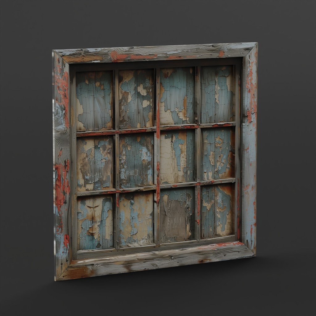 Old window - T - 90 | Windows models | BlenderKit