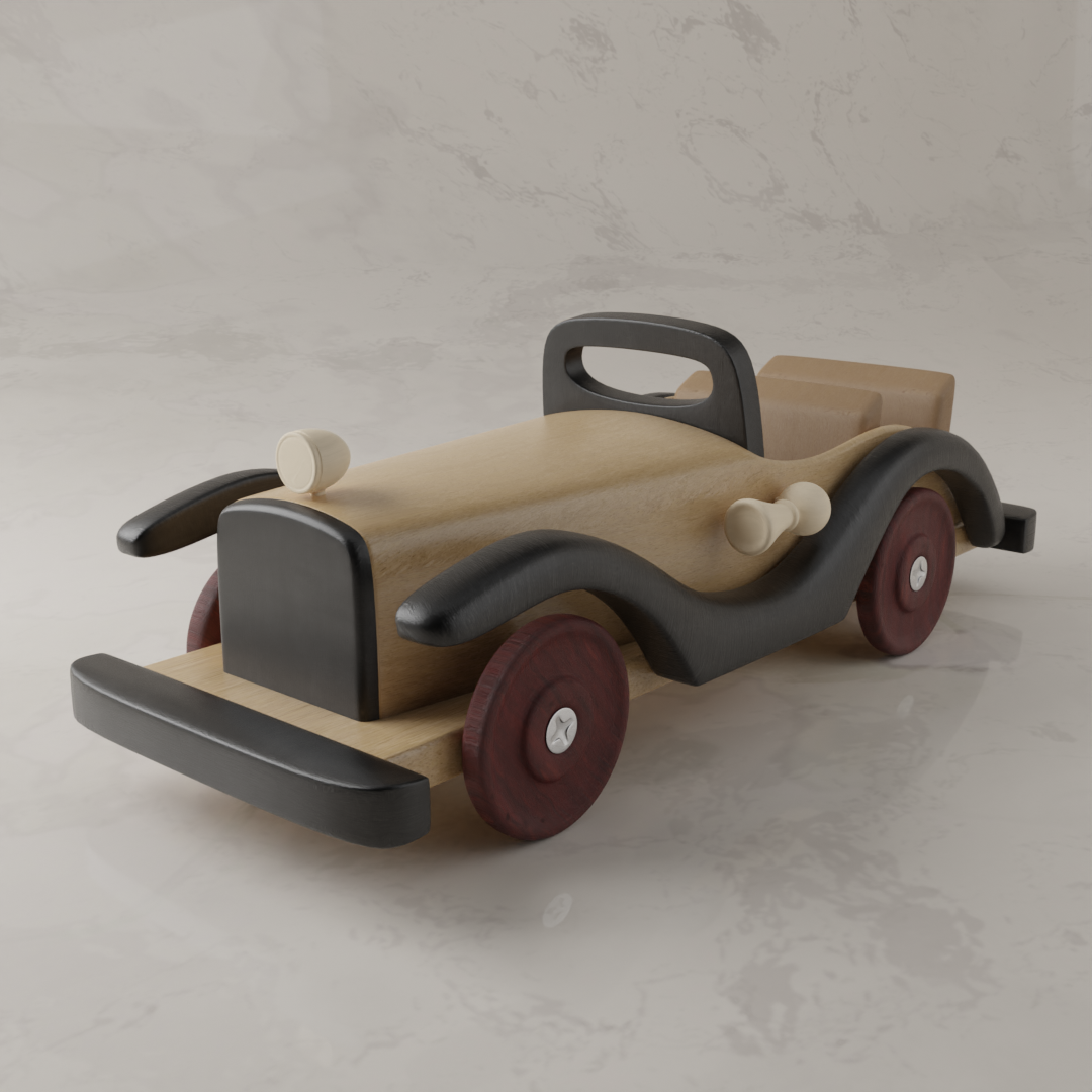 Wooden Car Showpiece | Decoration Sets models | BlenderKit