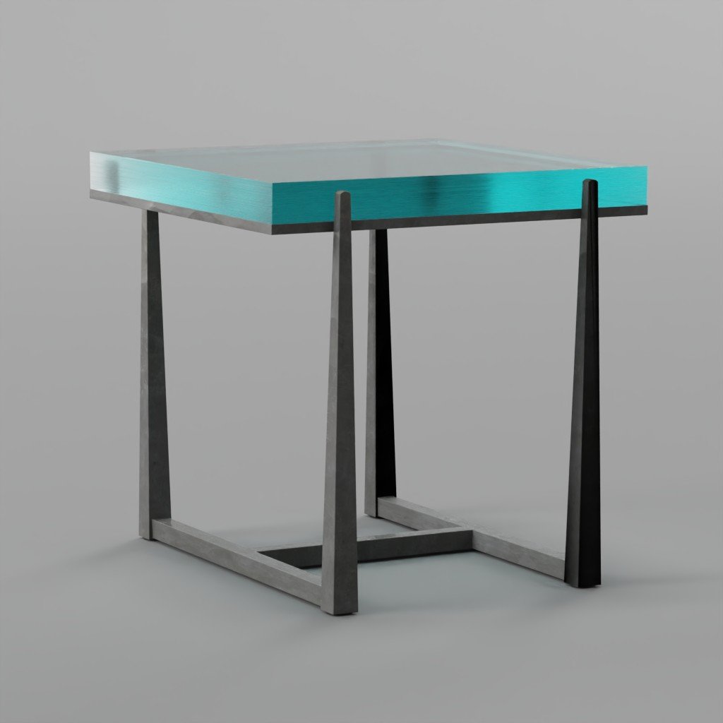 Square End Table | Tables models | BlenderKit