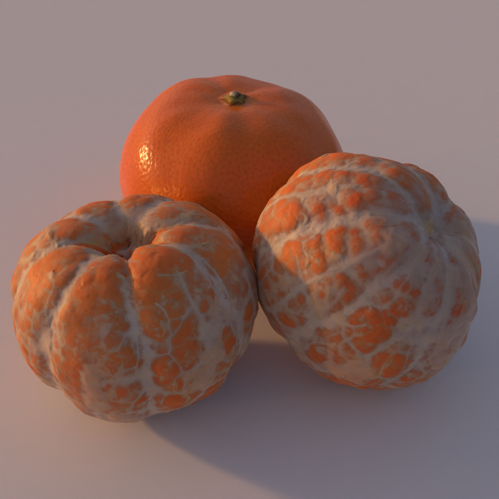 Tangerine Pealed | FREE Fruit & Vegetables models | BlenderKit