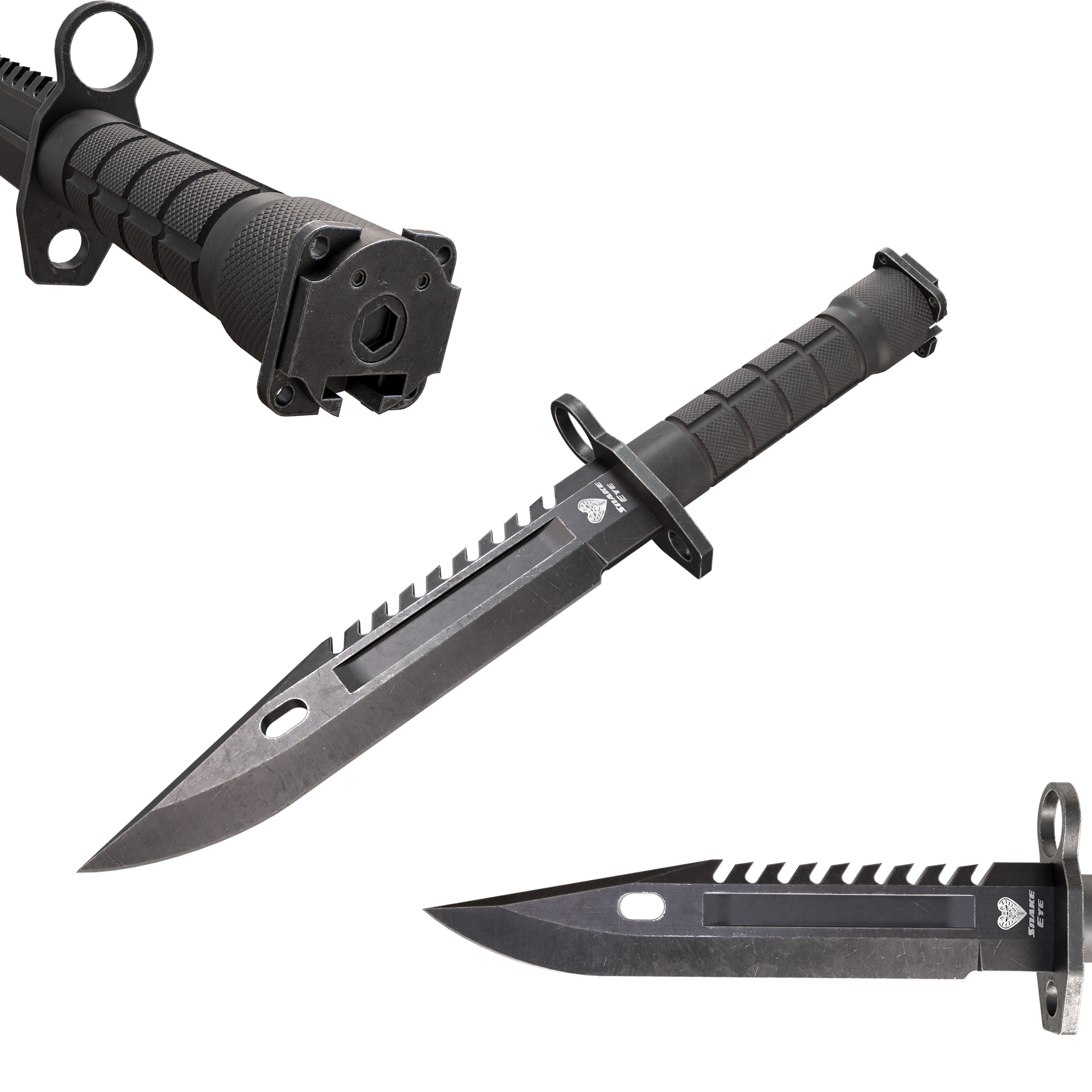 Snake eye tactical knife(Black) | Modern Weapons models | BlenderKit