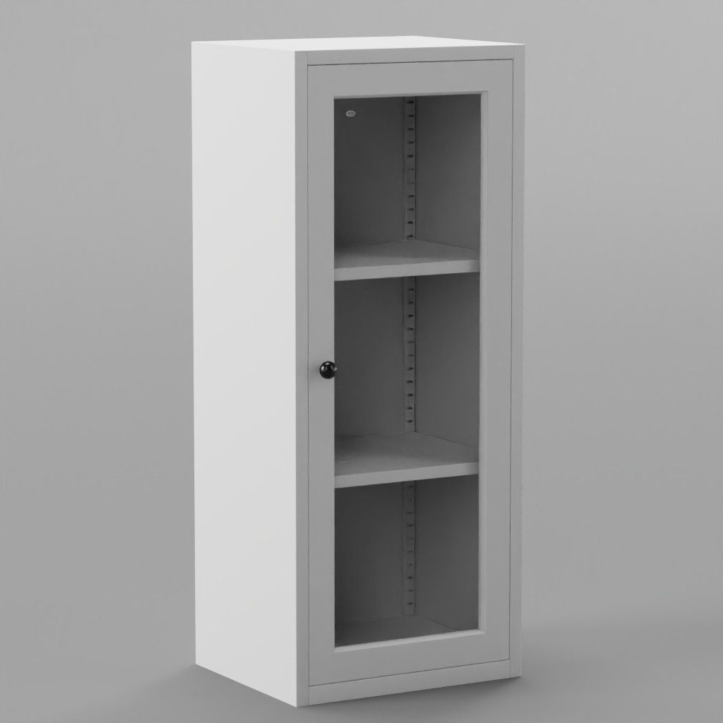 Medium glass bookcase | Wardrobes models | BlenderKit