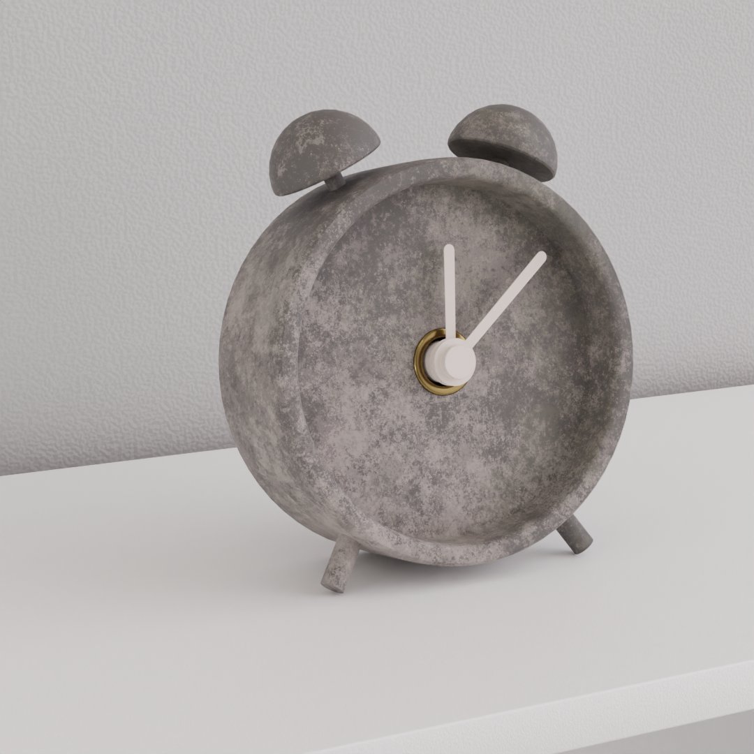 Concrete Clock | Clocks models | BlenderKit