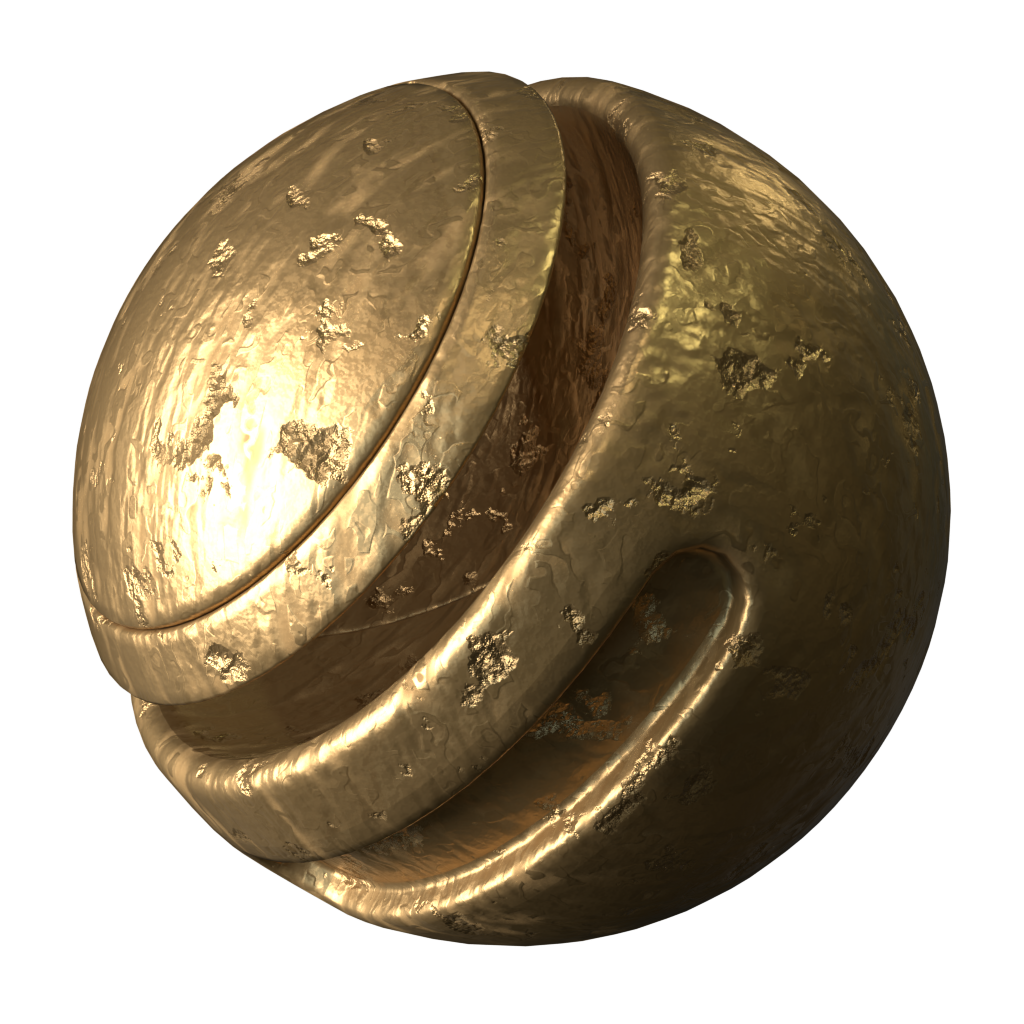 Old Gold | FREE metal materials | BlenderKit