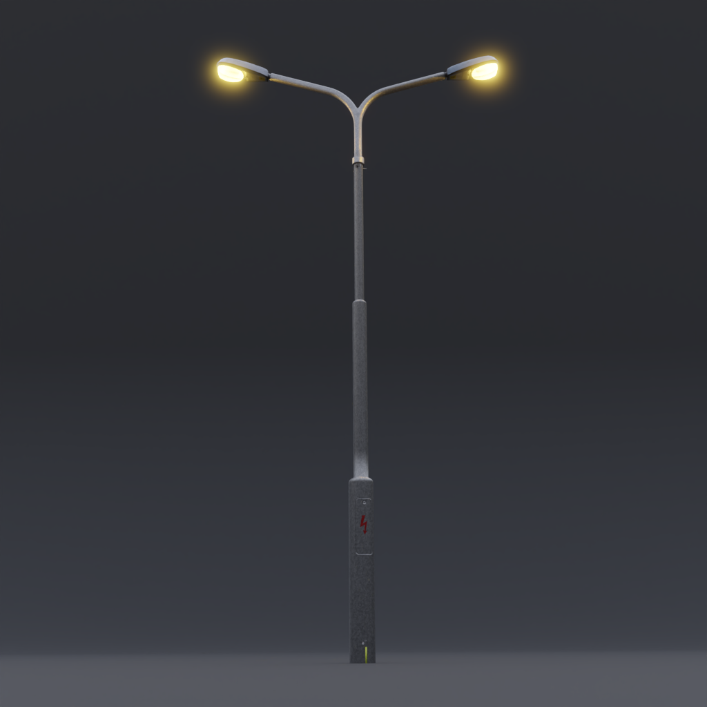 Shinning street lamp | Architecture models | BlenderKit