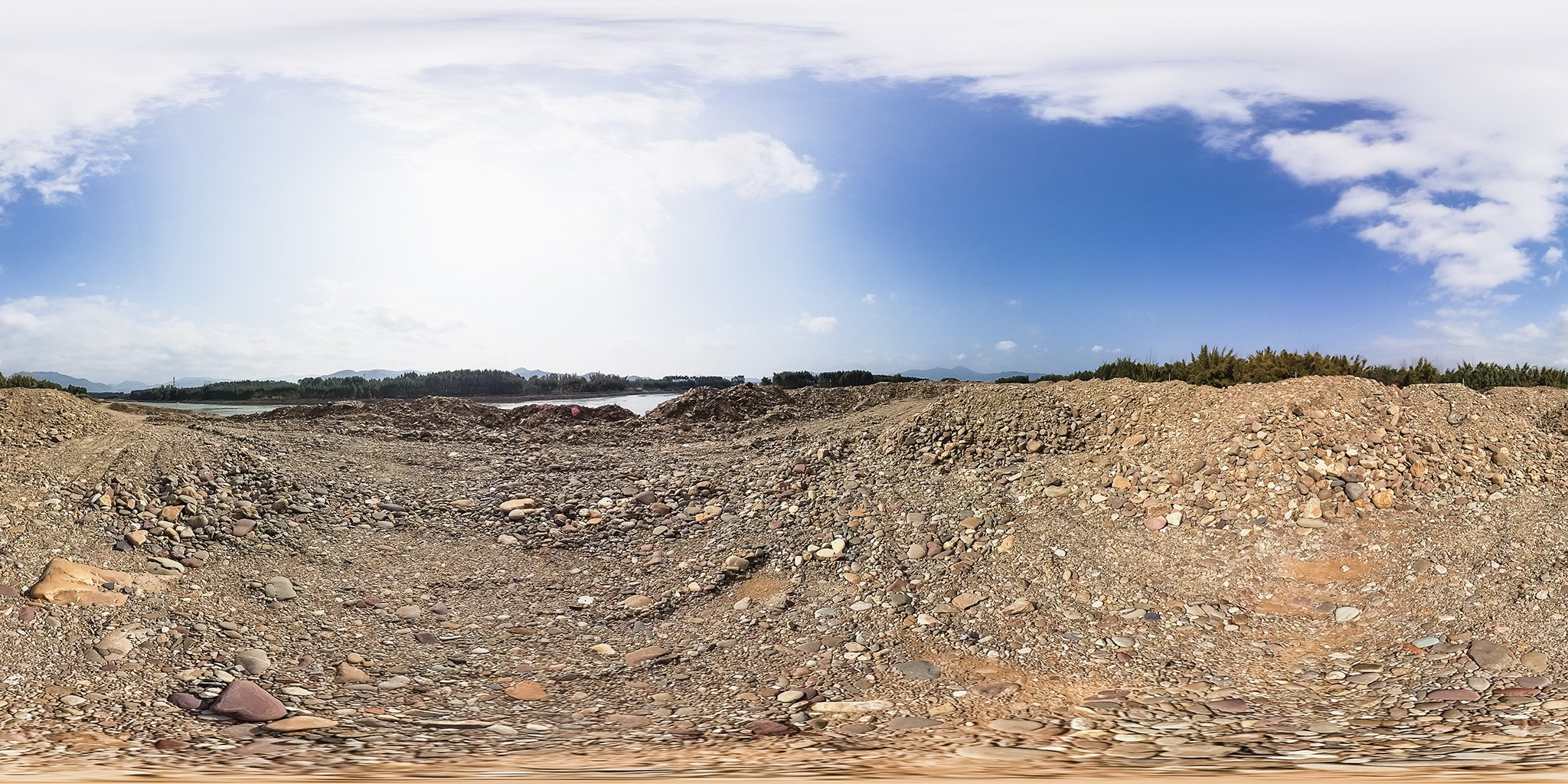 Pile of stones on a sunny day | FREE Nature HDRis | BlenderKit