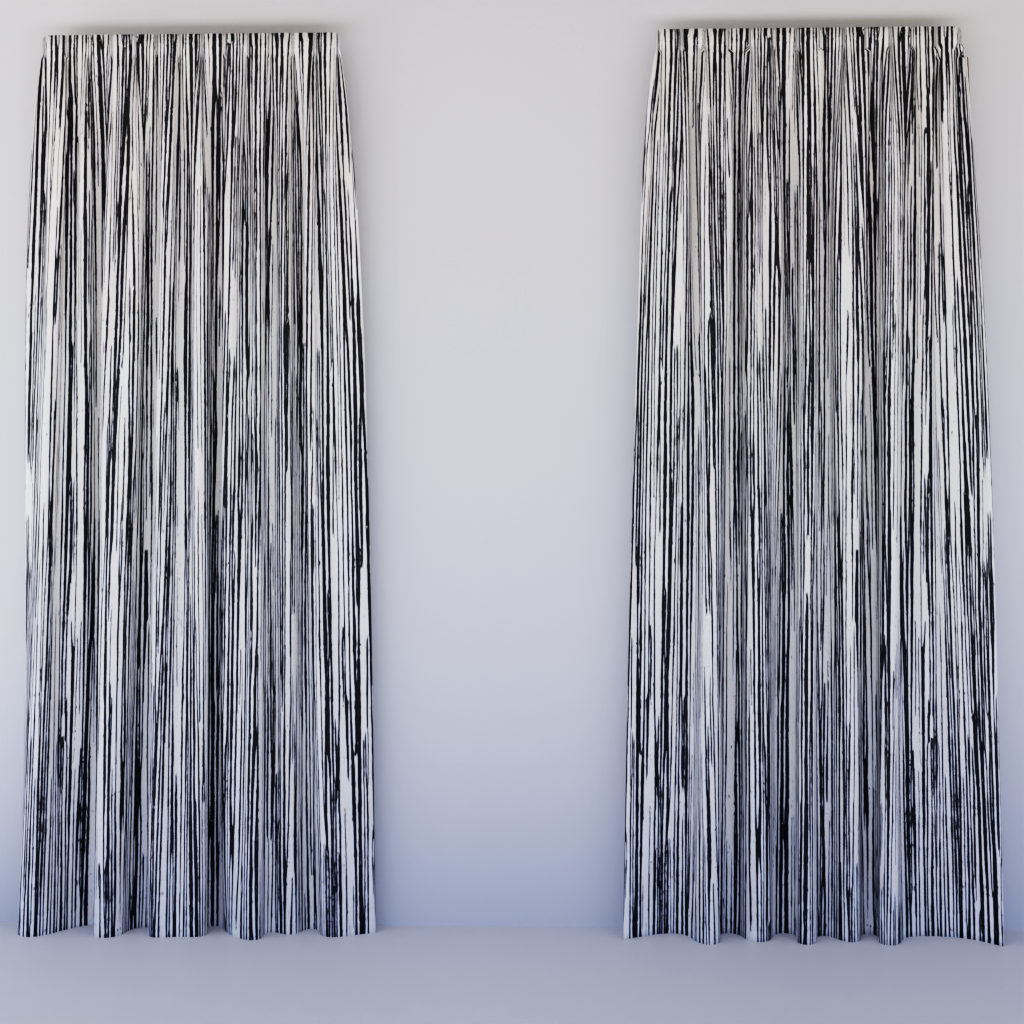 Designer curtain #2 | FREE Curtains models | BlenderKit