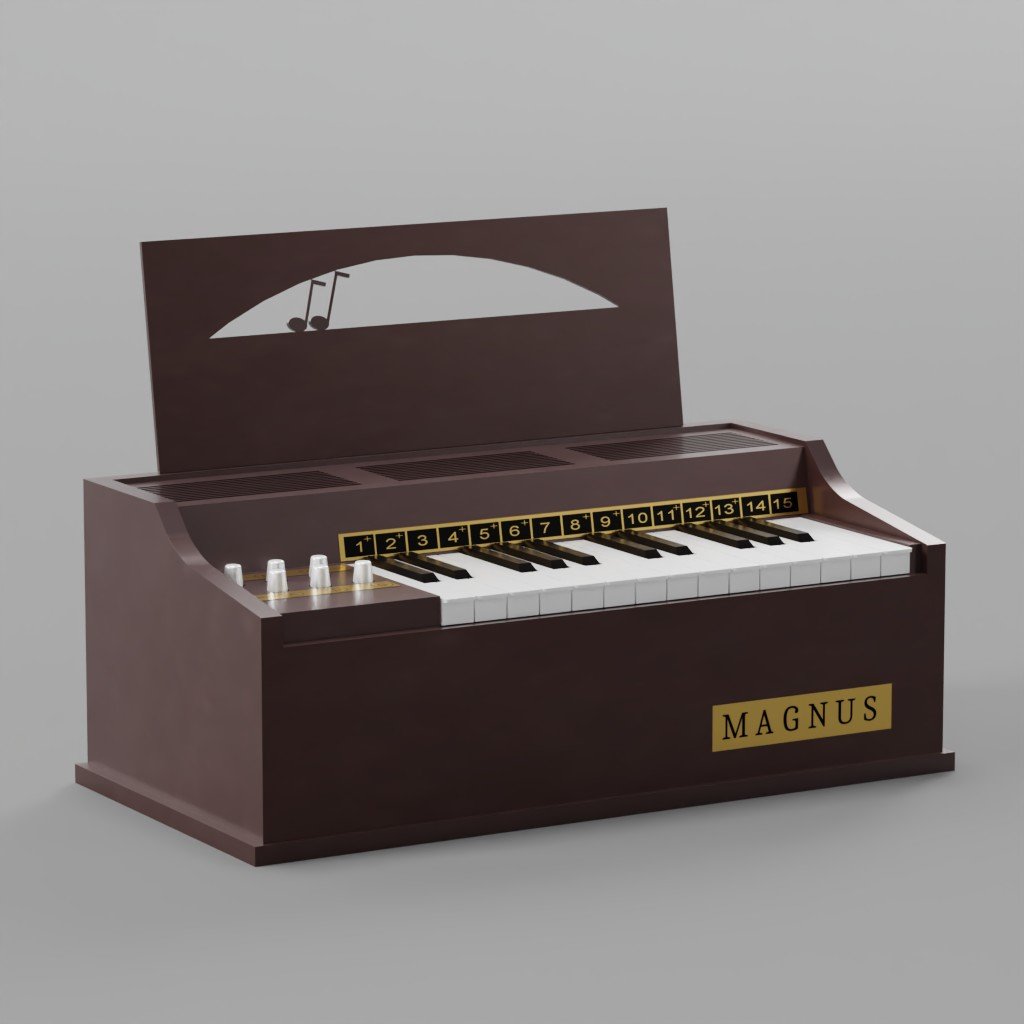 BlenderKit | Download the FREE Magnus Tabletop Organ Toy model