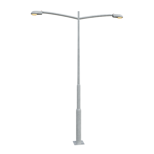 Street lamp post double | Urban Environment models | BlenderKit