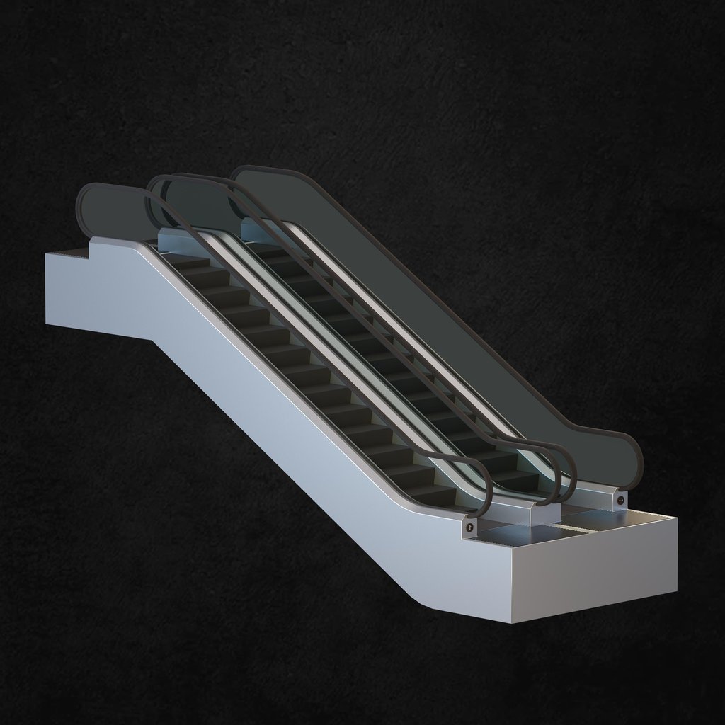 Double Escalator | Stairs models | BlenderKit