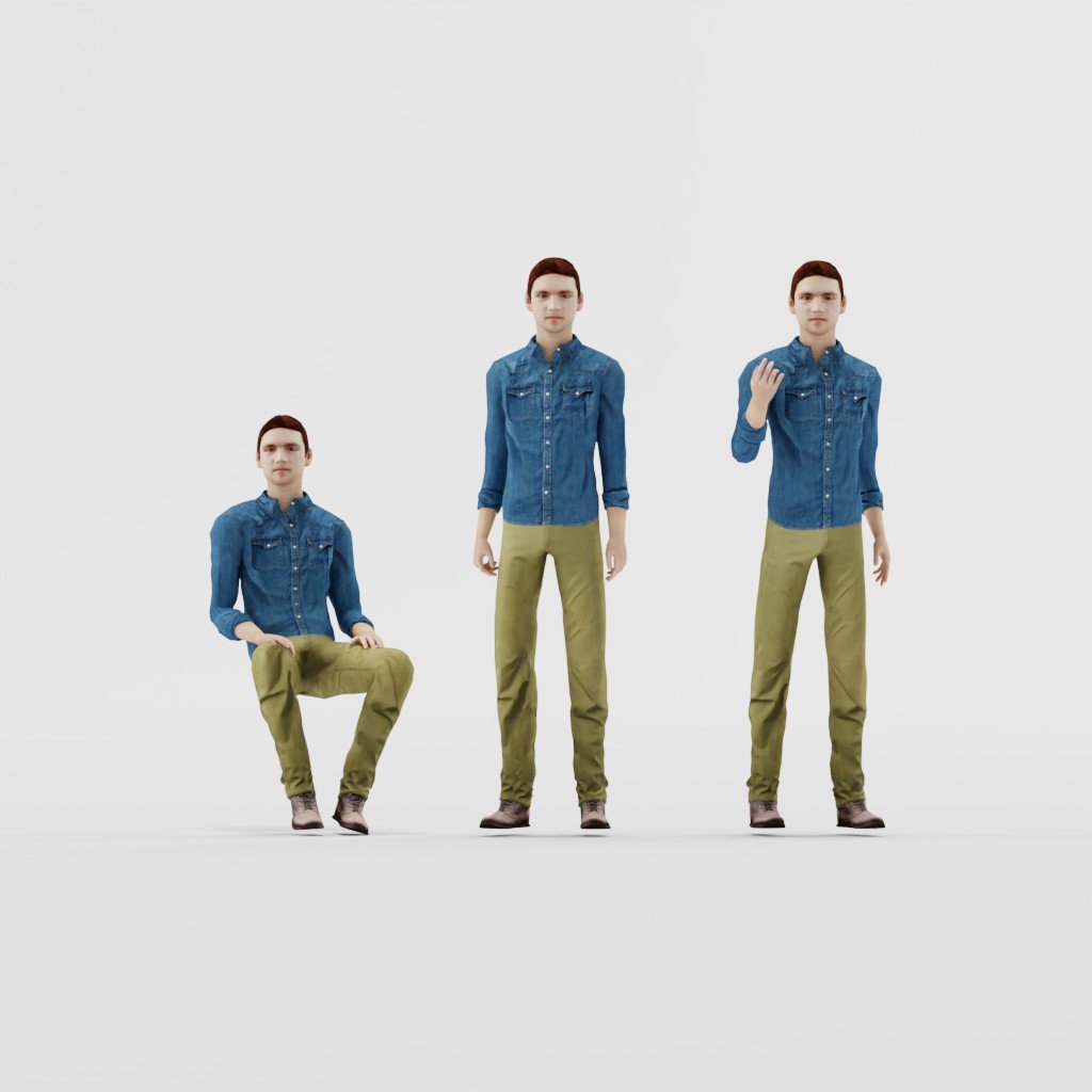 BlenderKit FREE 3D model: Male character in category Character ...