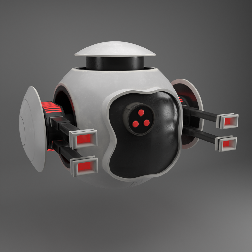 Sci Fi Drone Sphere Destroyer | Military Aircraft models | BlenderKit