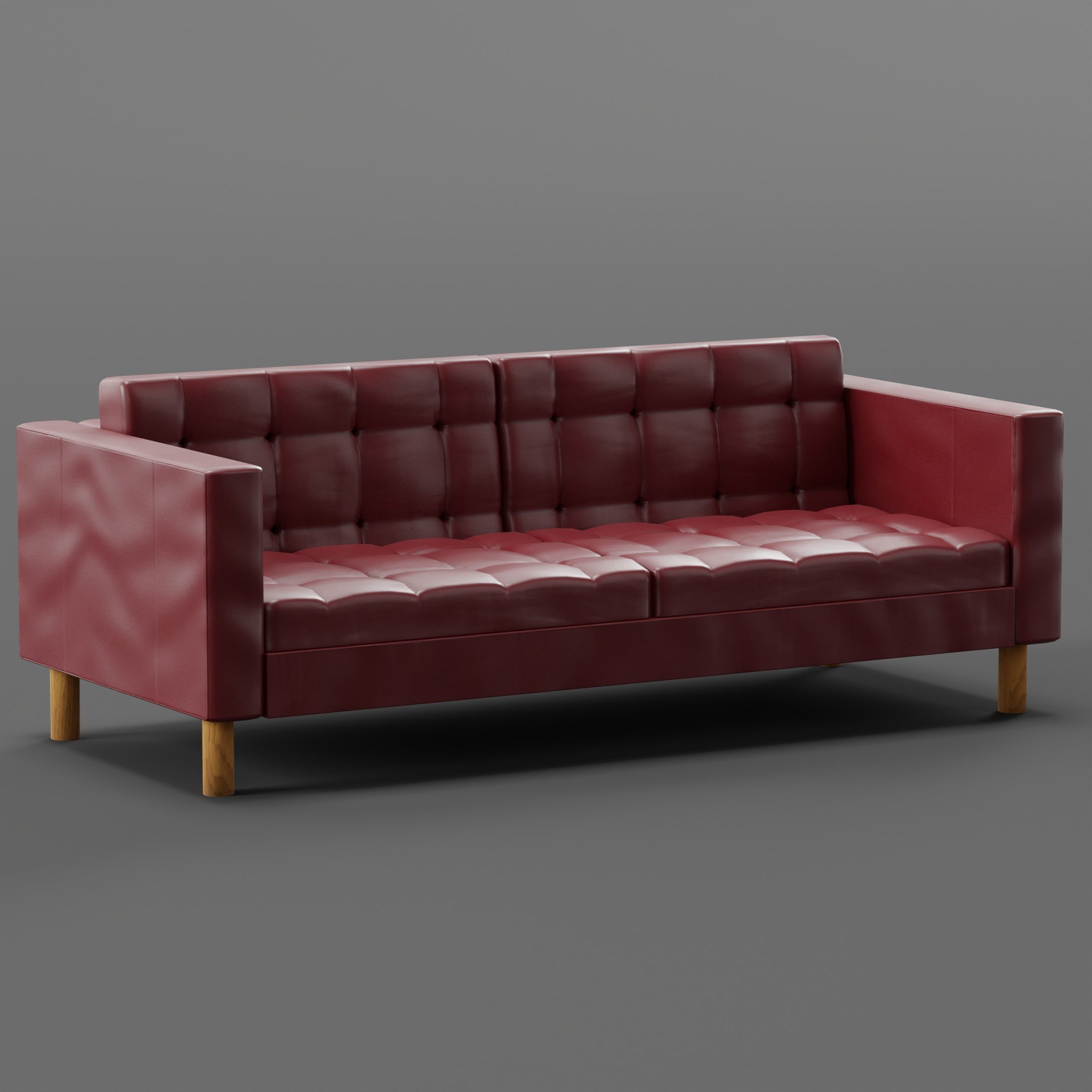 Square Leather sofa | Sofas models | BlenderKit