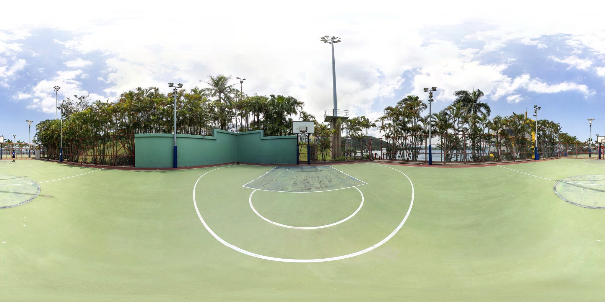 Green Basketball Court | FREE Sports HDRis | BlenderKit