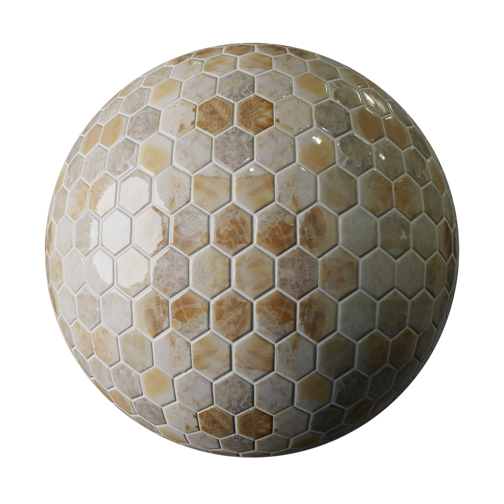 Traonyx hexagon | FREE tiles materials | BlenderKit